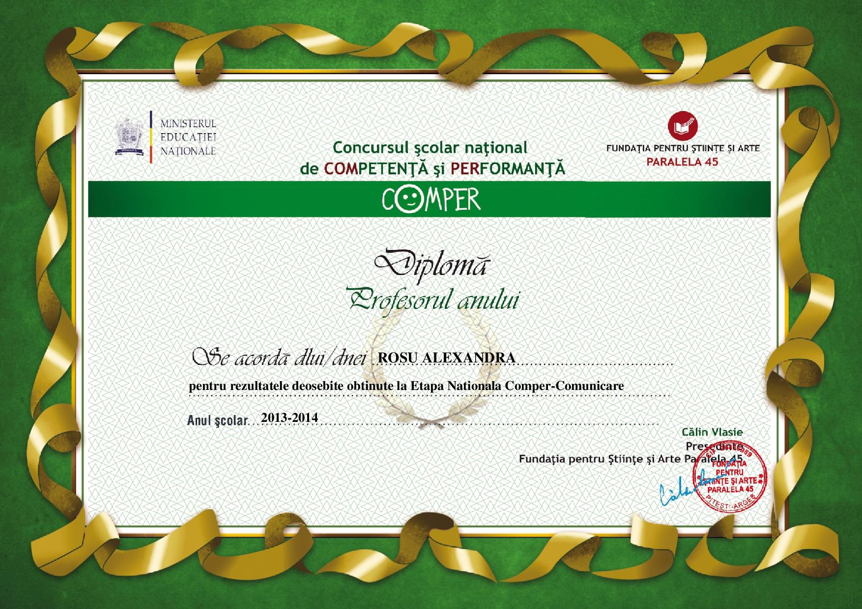 Diplome – Școala Gimnazială nr.6